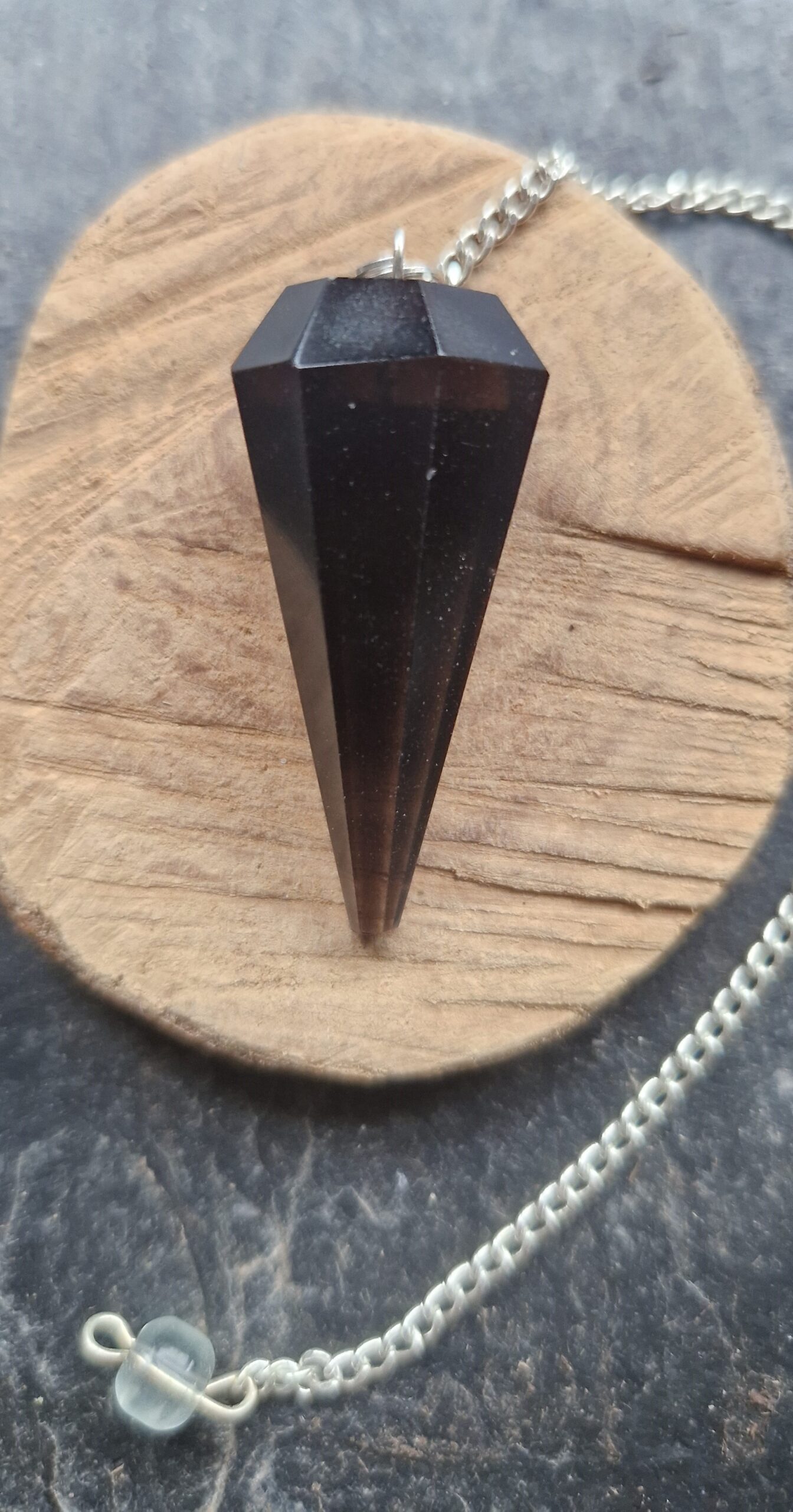 Obsidian Pendulum for divination, dowsing and healing